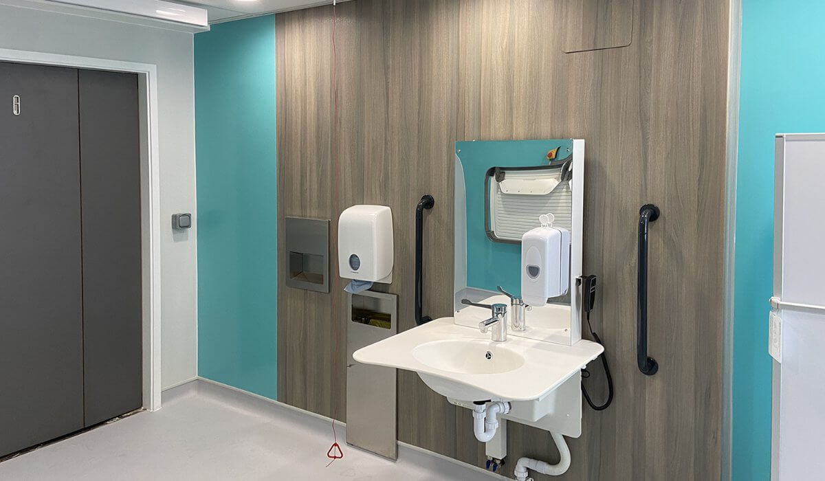Coloured Hygienic Cladding for Harefield Hospital - Goss Coatings